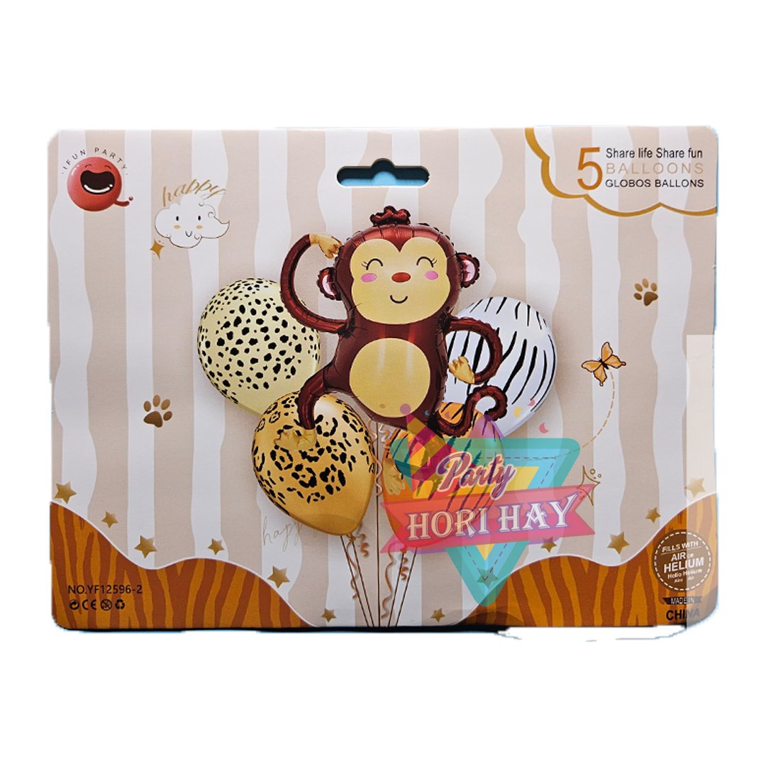 Monkey Shaped Foil Balloon - 5 pc – Party Hori Hay